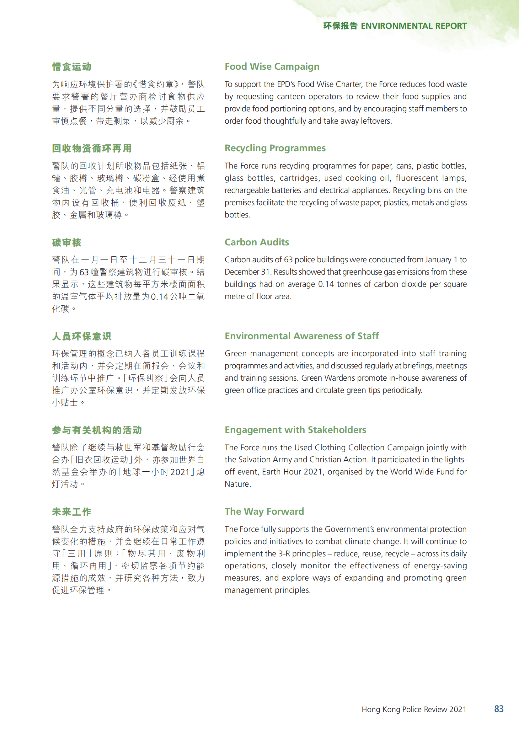 Hong Kong Police Review 2021